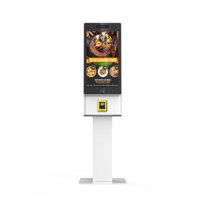 China 21.5 Inch Floor Standing Self Service Restaurant Kiosk with VPOS - 4GB RAM 500GB HDD 10-Point Touch for sale