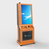 China 43 Inch Self Service Bill Payment Kiosk with QR Scanner and Card Dispenser for Amusement Centers for sale