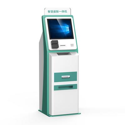 China 19 Inch Touch Screen Hotel Check In Kiosk with Passport Scanner and Key Card Dispenser for sale
