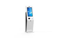 China 19 Inch Capacitive Touch Hotel Check In Kiosk Free Standing with ID Scanner and Card Dispenser for sale