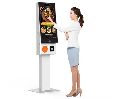 China SPCC Self-Service Payment Kiosk with 21.5-27 Inch Touch Screen, All-in-One Design for Restaurants and Retail for sale