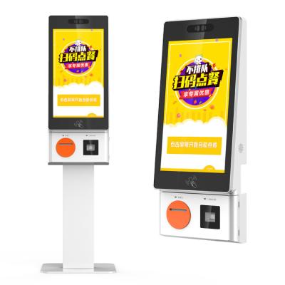 China LKS 24inch 27inch Self Ordering Kiosk for Fast Food Restaurant Touchscreen for sale