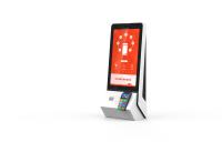 China Anti Dust Indoor Ordering Kiosk 17 Inch Touch Screen Credit Card Reader for sale