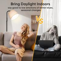 China Floor-standing Light Therapy Lamp 10000 Lux with Adjustable Color Brightness & Timer Function for Home and Office for sale