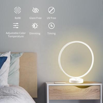 China 24W Smart Table Lamp with Remote Control and Dimmable RGB Mood Lighting for Modern Design for sale