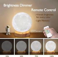 China Dimmable Daylight Therapy Lamp with 2700K-6000K Color Temperature and Remote Control Moon Shaped Light for sale