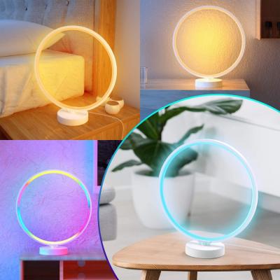 China 360 Degree Emitting Ring Lamp with Remote Control and 3000K Warm White LED Mood Light for Home Decoration for sale