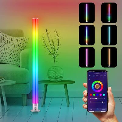 China 360 Degree Emitting LED Mood Lamp with APP Control and 22W RGB Corner Floor Lamp for sale