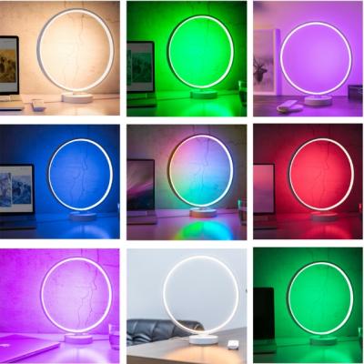 China Dimmable Round LED Table Lamp 100V - 240V Mood Bedside Lamp for sale