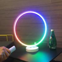 China Remote Control Circle Table Lamps 8W Circle LED Table Lamp 2700K for sale