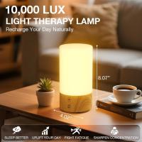 China Dimmable 10000 Lux Light Therapy Lamp with 360 Degree Emitting for Seasonal Affective Disorder for sale