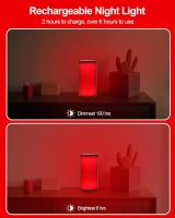 China Dual-Color Flip Table Lamp with Rechargeable Battery and Infinitely Dimmable Light for Restaurants for sale
