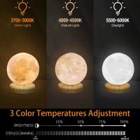 China Dimmable Moon Desk Light with Ra98 Color Rendering and 10000 Lux Brightness for Light Therapy for sale