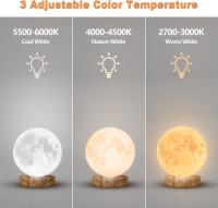 China 10000 Lux Dimmable Daylight Therapy Lamp with 6000K Daylight Alert Moon Table Lamp for sale