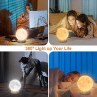 China 10000 Lux Dimmable Daylight Therapy Lamp with 6000K Daylight Alert Moon Table Lamp for sale
