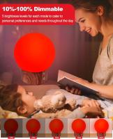 China 10000Lux 630nm Red Light Therapy Sleep Aid Lamp with Dimmable Brightness and Timer for sale