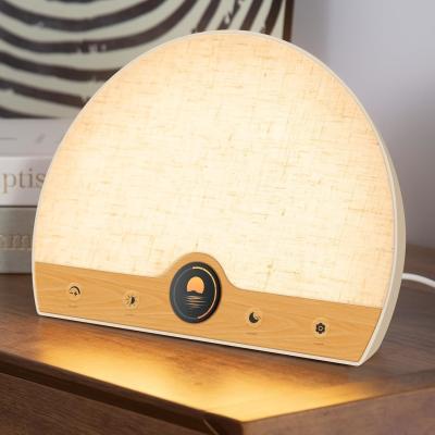 China 10000 Lux Dimmable Wake Up Light Therapy Lamp with 2700K-4000K-6000K Sunrise Alarm Clock for sale