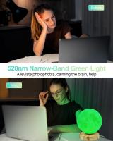 China Dimmable 100V - 240V Sleep Aid Light with 520nm Green Light for Migraine Relief for sale