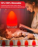 China Red Light Night Light Desk Lamp with 670nm Wavelength Multi-Color Options and USB Charging for Sleep Aid for sale