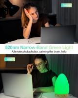 China 520nm Green LED Light Therapy Lamp with Dimmable Brightness and 10000Lux Illumination for Headache Relief for sale