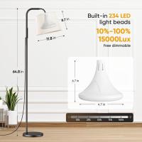 China 10,000 Lux Therapy Floor Lamp with Remote Control and Adjustable Color Temperature for SAD Light Therapy for sale