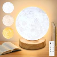 China Customizable Moon Table Light 24W LED Moon Light 6000K 3 Color Temperatures 4 Speed Timer for sale