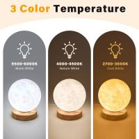 China 10000 Lux Daylight Therapy Lamp with 6000K Daylight Alert and Remote Control Moon Table Lamp for sale