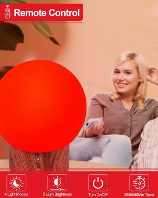 China 630nm Red Light Therapy Lamp with Adjustable Color Temperature and Timer Function for Comfortable Sleep for sale