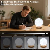 China Customizable Moon Table Light 24W LED Moon Light 6000K 3 Color Temperatures 4 Speed Timer for sale
