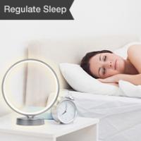 China VALED Metal Circular SAD Light Therapy Lamp 10000LUX with Remote Control and 3 Color Temperatures for sale