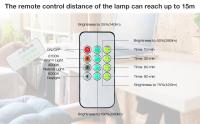 China VALED Metal Circular SAD Light Therapy Lamp 10000LUX with Remote Control and 3 Color Temperatures for sale