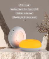 China Rechargeable Baby Night Light with Flip Design and 3 Colors & Dimming for Nursery and Toddler for sale