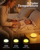 China Rechargeable Baby Night Light with Flip Design and 3 Colors & Dimming for Nursery and Toddler for sale