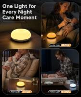 China Rechargeable Baby Night Light with Flip Design and 3 Color Temperatures for Nursery and Sleep Aid for sale