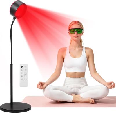 China Red Light Therapy Lamp with 660nm+850nm Wavelengths, Adjustable Height and Remote Timer for Home Use for sale