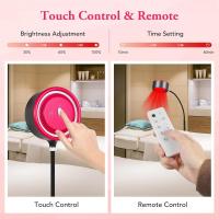 China Red Light Therapy Lamp with 660nm+850nm Wavelengths, Adjustable Height and Remote Timer for Home Use for sale