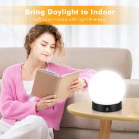 China 10000 Lux SAD Light Therapy Lamp with 3 Color Temperatures and Remote Control for Home Use for sale