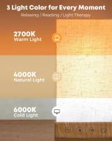 China VALED 10000 Lux Light Therapy Lamp with UV-Free Full Spectrum and 5 Brightness & 3 Color Temperatures for sale