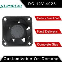 China High Speed Server Axial Fan 12v 40*40*28mm Dual Ball Bearing 4 Wire for sale
