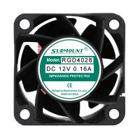 China High Speed Server Axial Fan 12v 40*40*28mm Dual Ball Bearing 4 Wire for sale