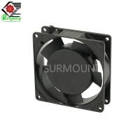 China High CFM 92x92x25mm AC Axial Cooling Fan , Ball Bearing Cooling Fan Black for sale