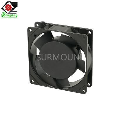 China High CFM 92x92x25mm AC Axial Cooling Fan , Ball Bearing Cooling Fan Black for sale