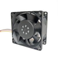China Black Waterproof Cooling Fan , Axial Fan DC 24V 80x80mm For Exhausting for sale