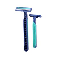 China Disposable 2-Blade Shaving Razor with Pivoting Head and Lubricating Strip for sale