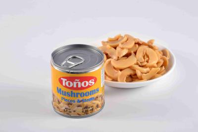 China Natural Canned Champignon Mushroom Brine Preservation Process Steamed Processing Type for sale