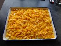 China Canned Irregular Diced Peaches in Syrup 850g Net Weight with 3 Year Shelf Life for Baking and Desserts for sale