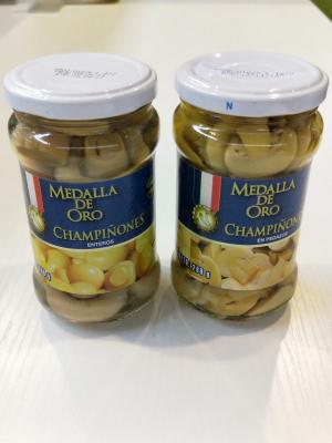 China Canned Champignon Mushrooms 200g Drained Weight with Easy Open Lid - 3 Year Shelf Life Food Grade for sale