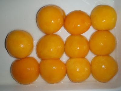 China Canned Yellow Peach Halves Drained Weight 240g Brix 14-17 for Desserts and Confectionery for sale