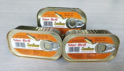 China Lightweight Canned Sardine Fish in Vegetable Oil - 425g/24ctn & 155g/50ctn Variants with 3-Year Shelf Life for sale