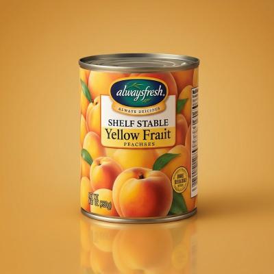 China Canned Yellow Peaches 820g Grade A Shelf Stable Ready to Eat Preserved Fruit in Syrup for sale